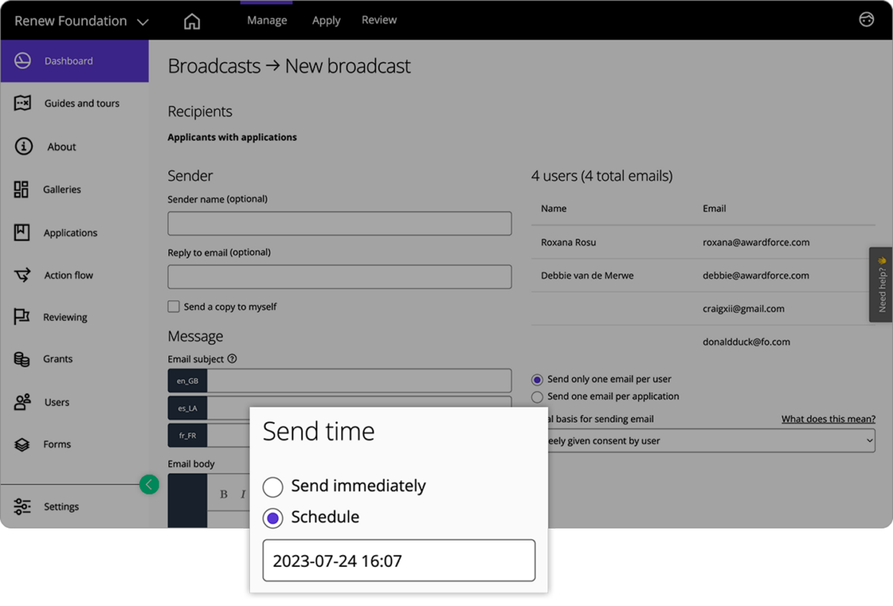 Feature focus: Broadcast emails offer new scheduling option - Good ...